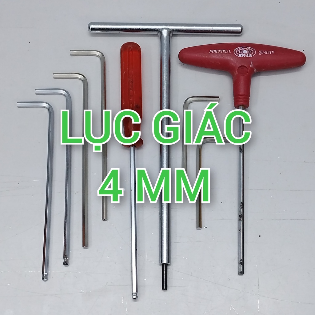 [4MM] Lục giác 4 mm (đầu bằng, đầu bi, tay cầm, chữ T...) EIGHT, KTC, PB SWISS... hàng bãi Nhật ...