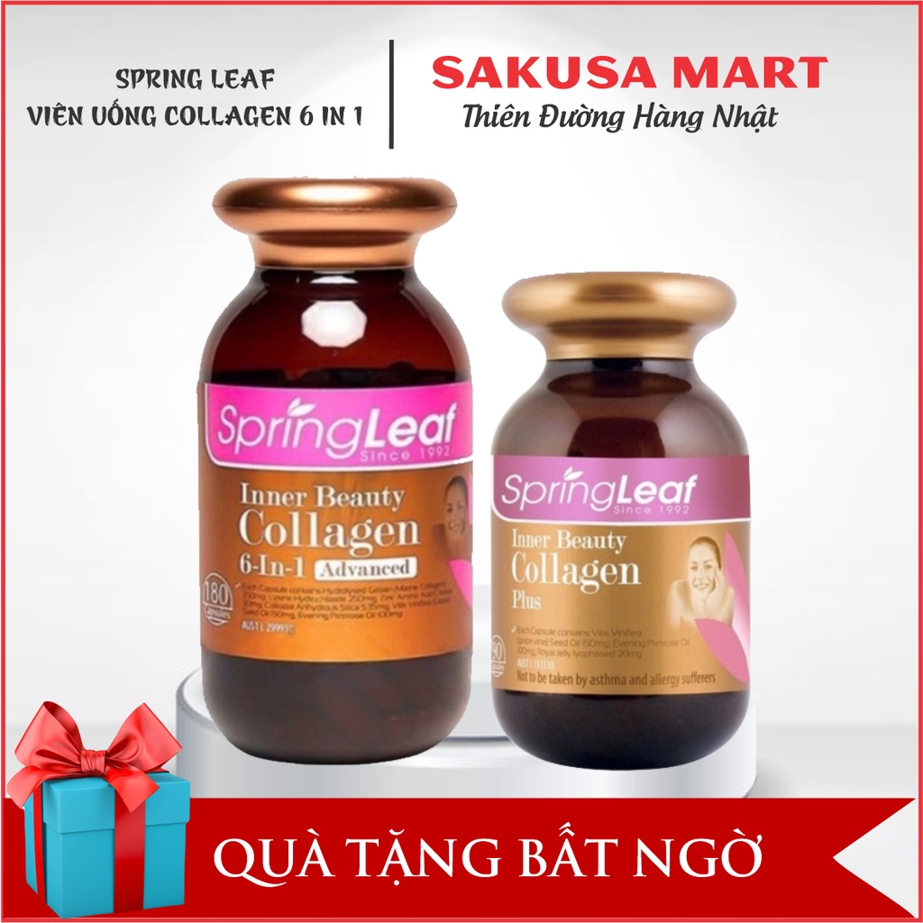 Viên Collagen Spring Leaf Inner Beauty collagen 6-in-1 Advanced Úc 180v ...