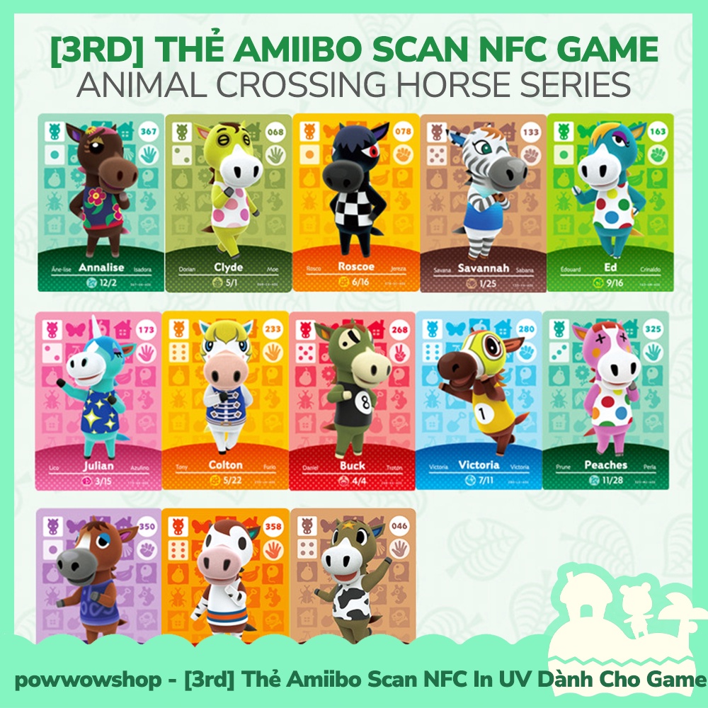 [Sẵn VN - Hỏa Tốc] 3rd Thẻ Amiibo Scan NFC Horse Series Dành Cho Game ...
