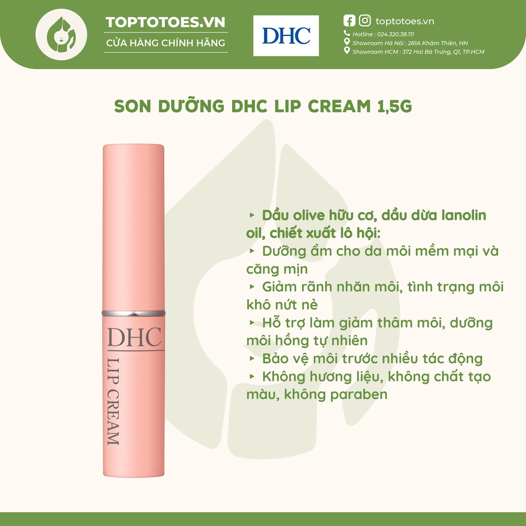 Son dưỡng môi DHC Lip Cream dưỡng ẩm, làm mềm môi 1,5g | Shopee Việt Nam