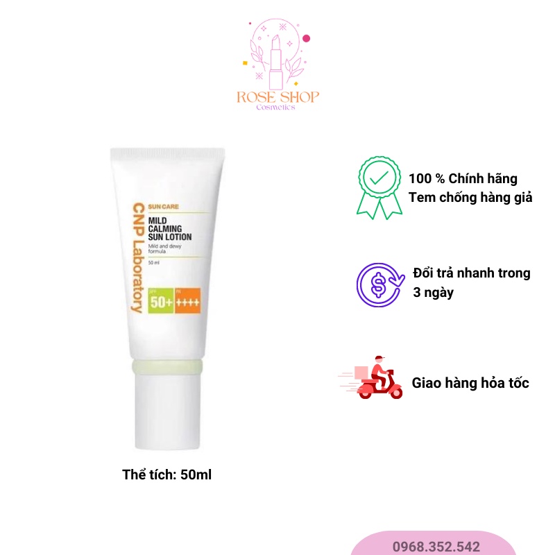 Kem chống nắng CNP Laboratory Mild Calming Sun Lotion 50ml | Shopee ...