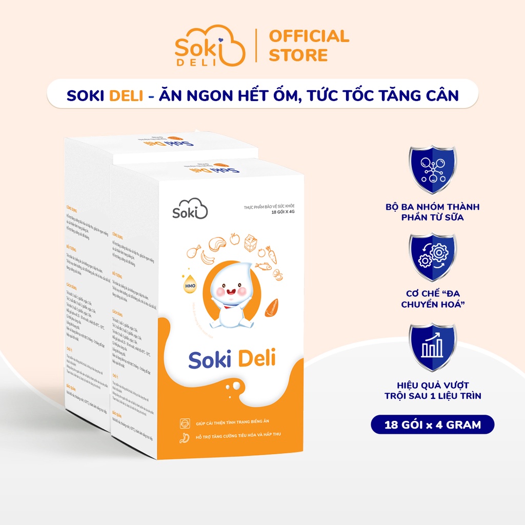 Combo 2 Hộp SOKI DELI Giúp Bé Ăn Ngon Chủ Động, Tăng Cân Khoa Học (2 ...