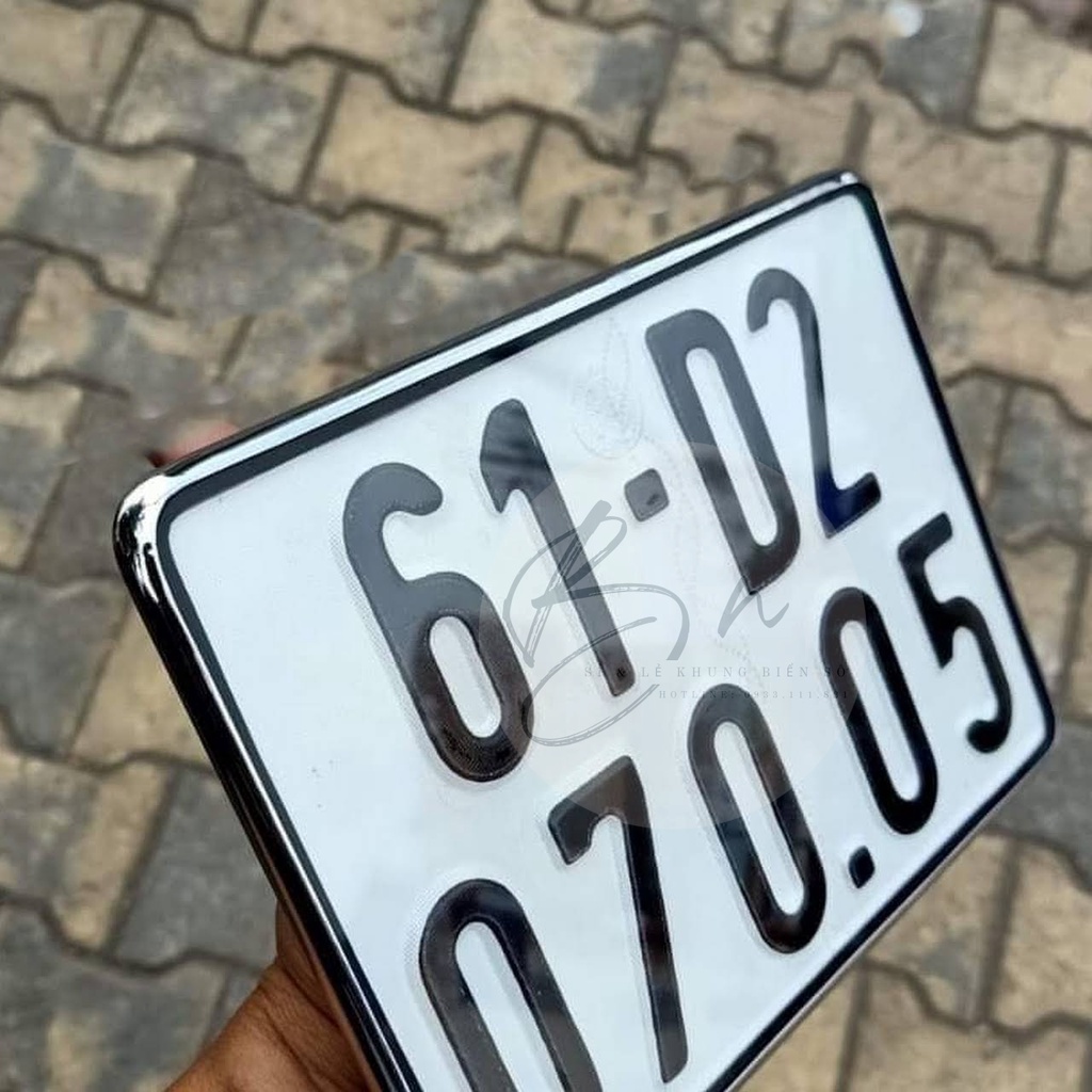 Khung Biển Số Xe Máy - Mẫu 7 - Hàng Gò cao cấp - [ Tặng Bulong, ốc vít ...