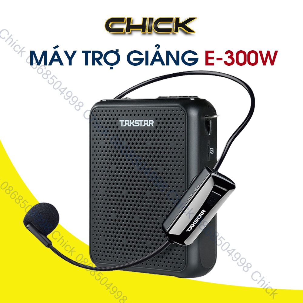 Máy Trợ Giảng TAKSTAR E300W, Mic Không Dây Có Bluetooth, Công Suất 10W, Không Dây Công Nghệ UHF ...