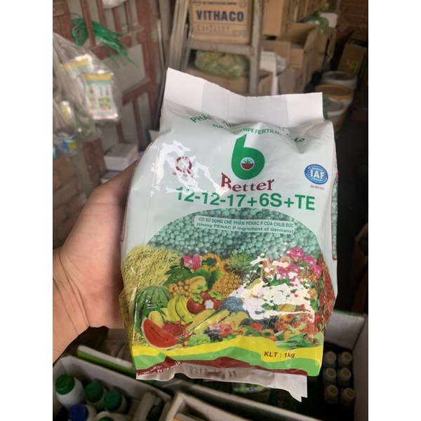 Phân NPK Cao Cấp 12-12-17+6S+TE gói 1kg | Shopee Việt Nam