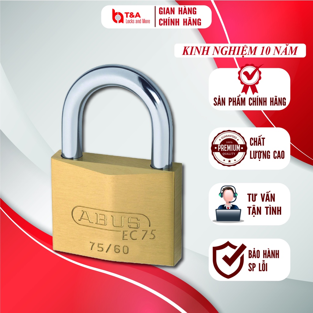 Khoá móc treo đồng cao cấp ABUS 75/60 thân 60mm chìa vi tính | Shopee Việt Nam