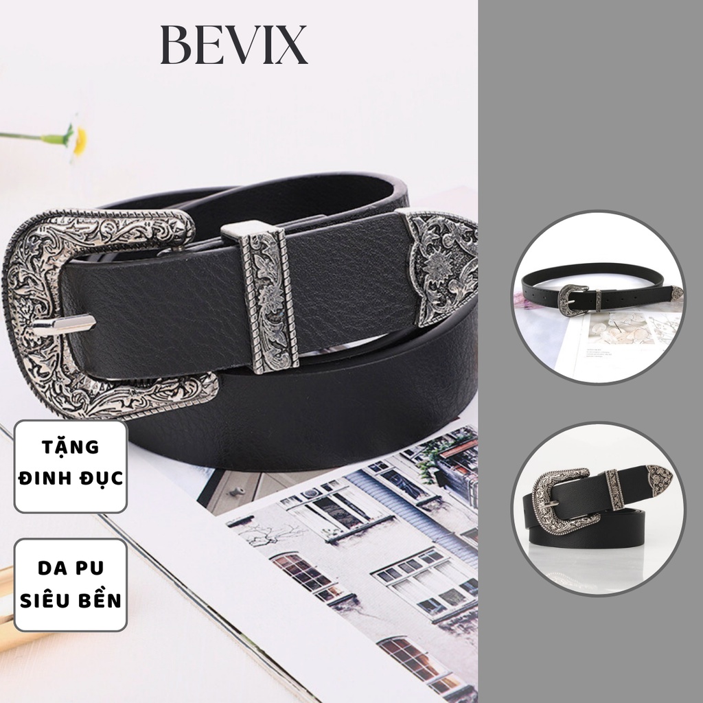 Dây lưng nịt lưng nam nữ họa tiết vintage GD BEVIX ulzzang phong cách ...