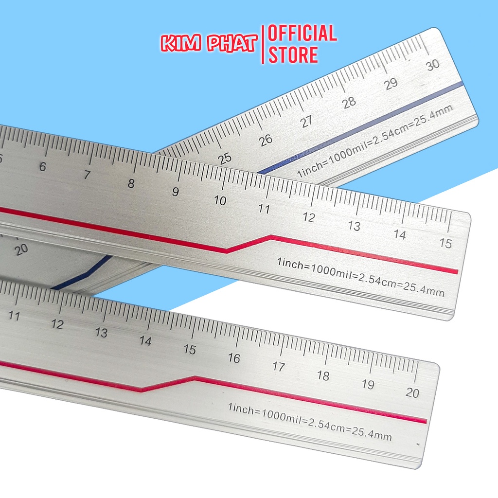 Thước kẻ nhôm Fizz Guangbo 15 / 20 / 30 cm | Shopee Việt Nam