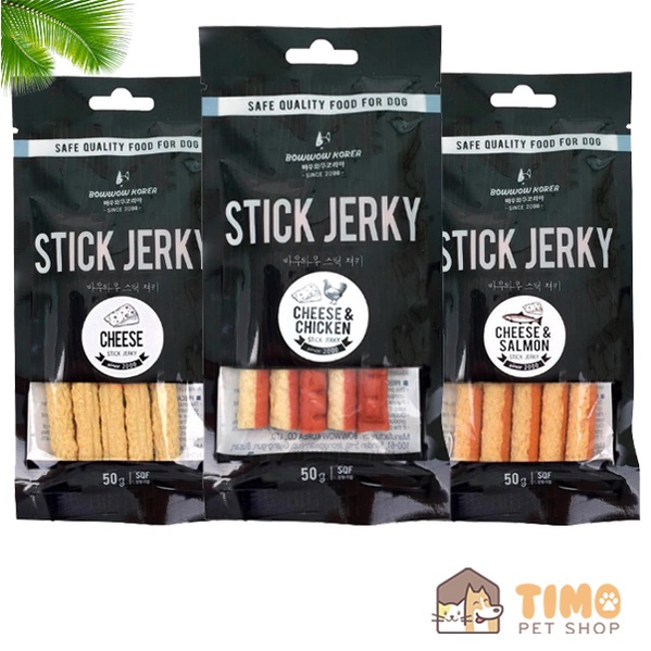 Snack Thưởng Thịt Que Cho Chó Vị Bò, Phô Mai Que Bow Wow (Gói 50g ...