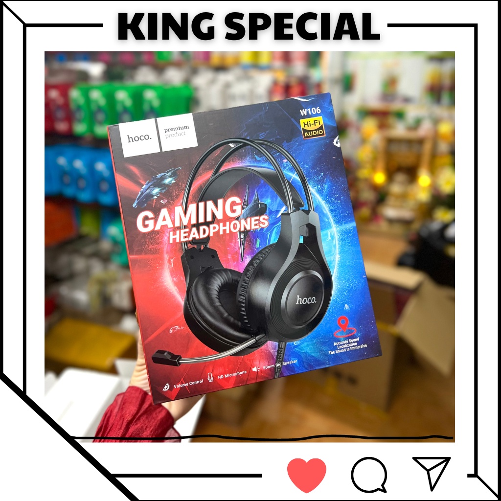 Tai Nghe Gaming Hoco W106 - Tai Nghe Chơi Game có dây kèm mic, có đèn ...