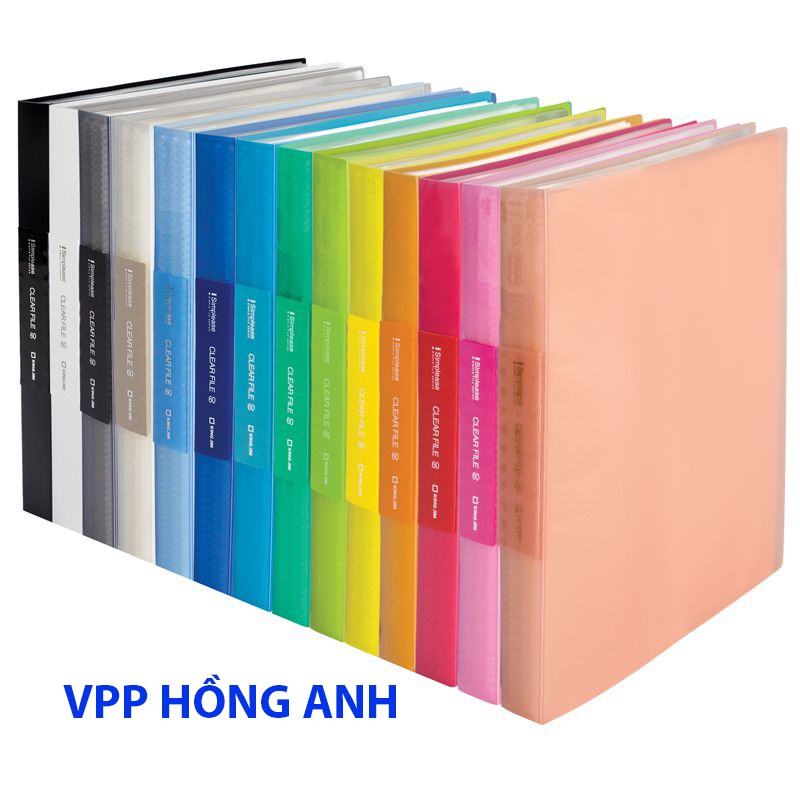 Bìa Lá A4 King Jim Clear File 186 - 20 40 60 lá với 16 màu sắc tươi ...