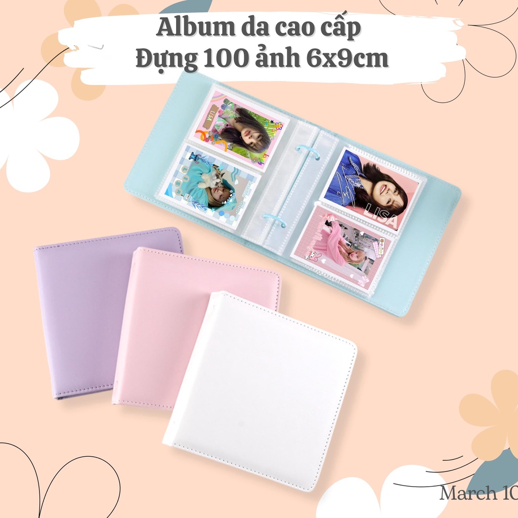 Album 3 Inch Binder Da Đựng 100 Ảnh 6x9cm - Album Ảnh Mini Sưu Tầm Idol ...