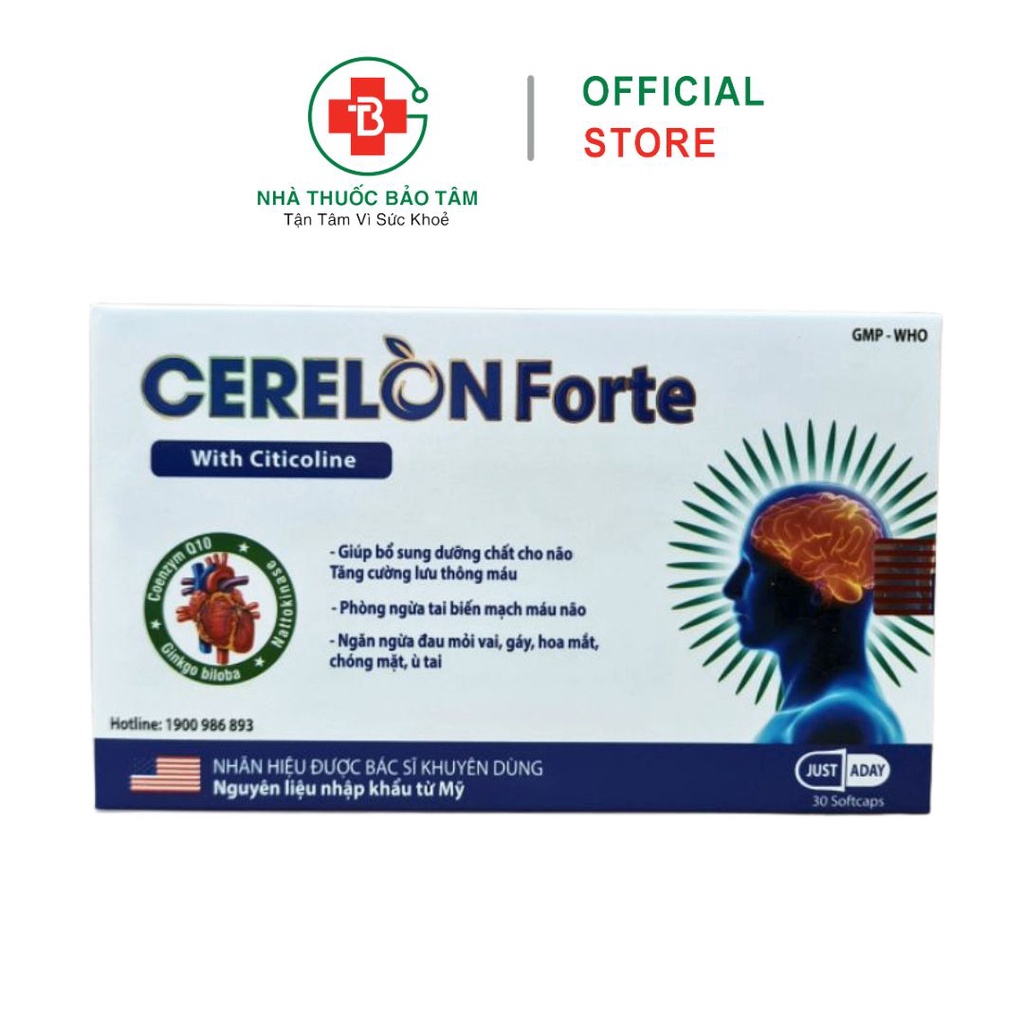 Cerelon Forte - Giúp bổ sung dưỡng chất cho não, tăng cường lưu thông ...