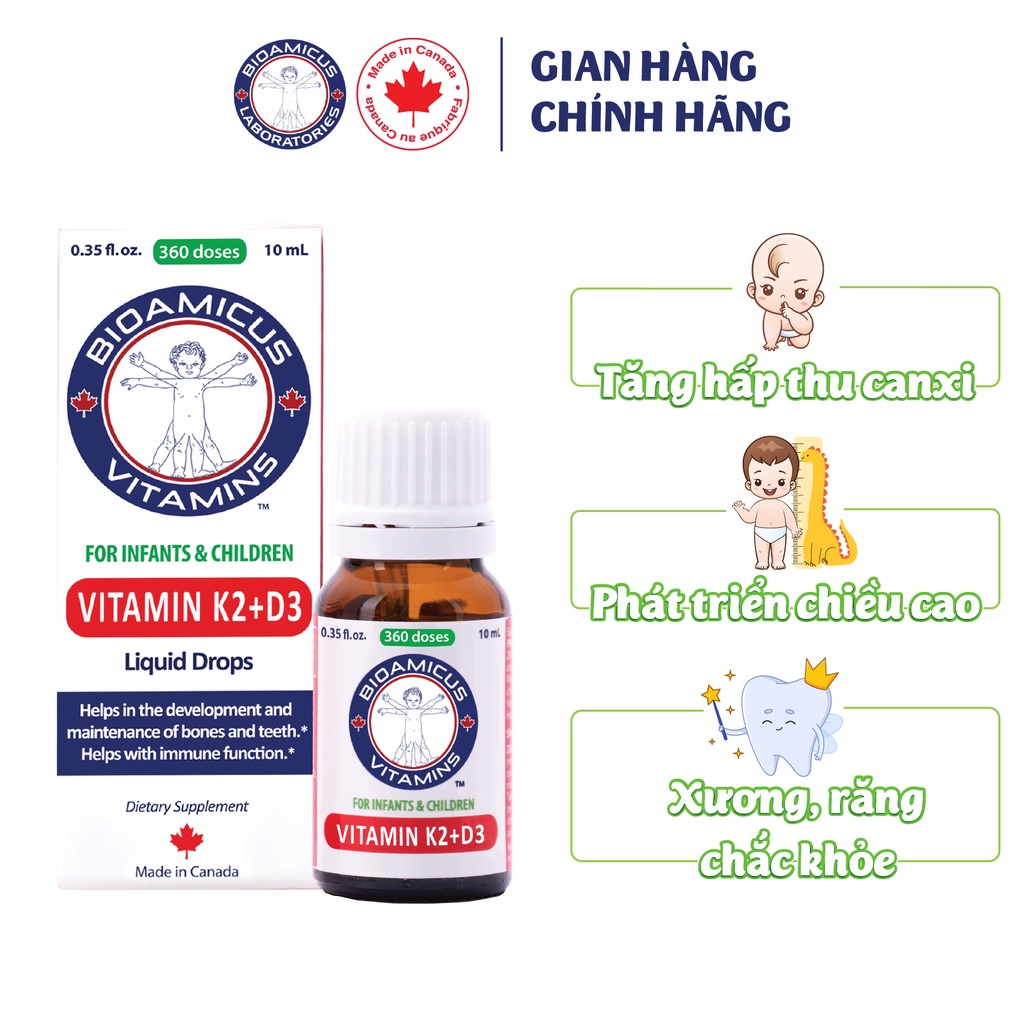 BioAmicus Vitamin D3K2MK7 10ml | Shopee Việt Nam