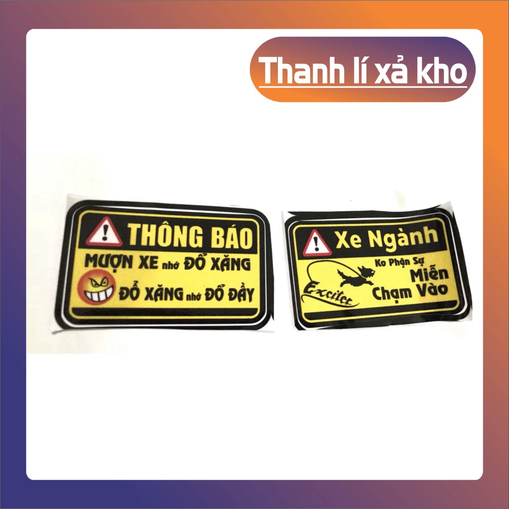 Tem Note dán xe gắn máy (loại 3 lớp chống nước) | Shopee Việt Nam