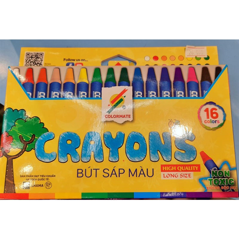 Bút sáp màu Colormate hộp 16 màu, VAT - COLORMATE | Shopee Việt Nam