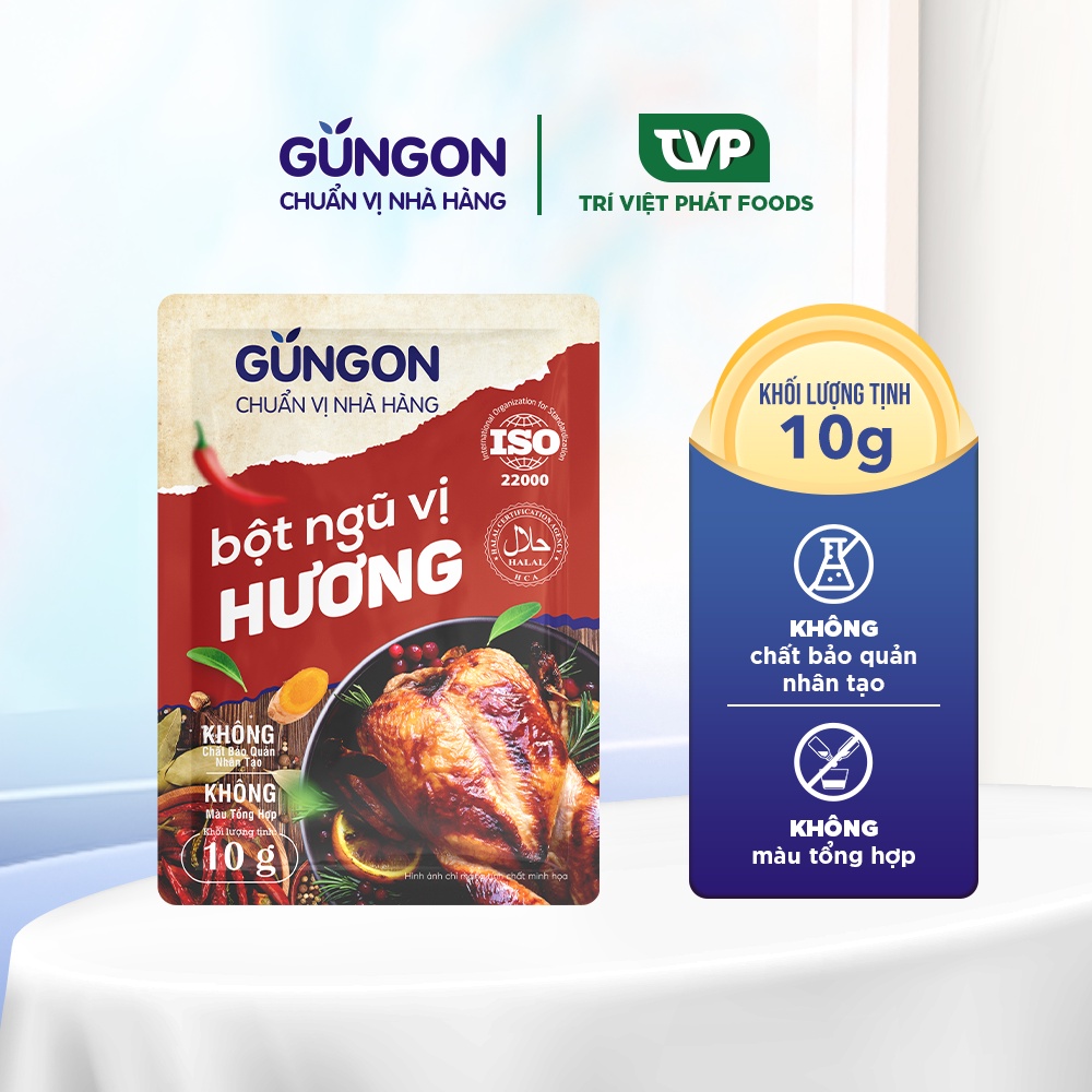 Bột ngũ vị hương GUNGON tẩm ướp thịt gà, bò chế biến các món xào, chiên, nướng gói 10g | Shopee ...