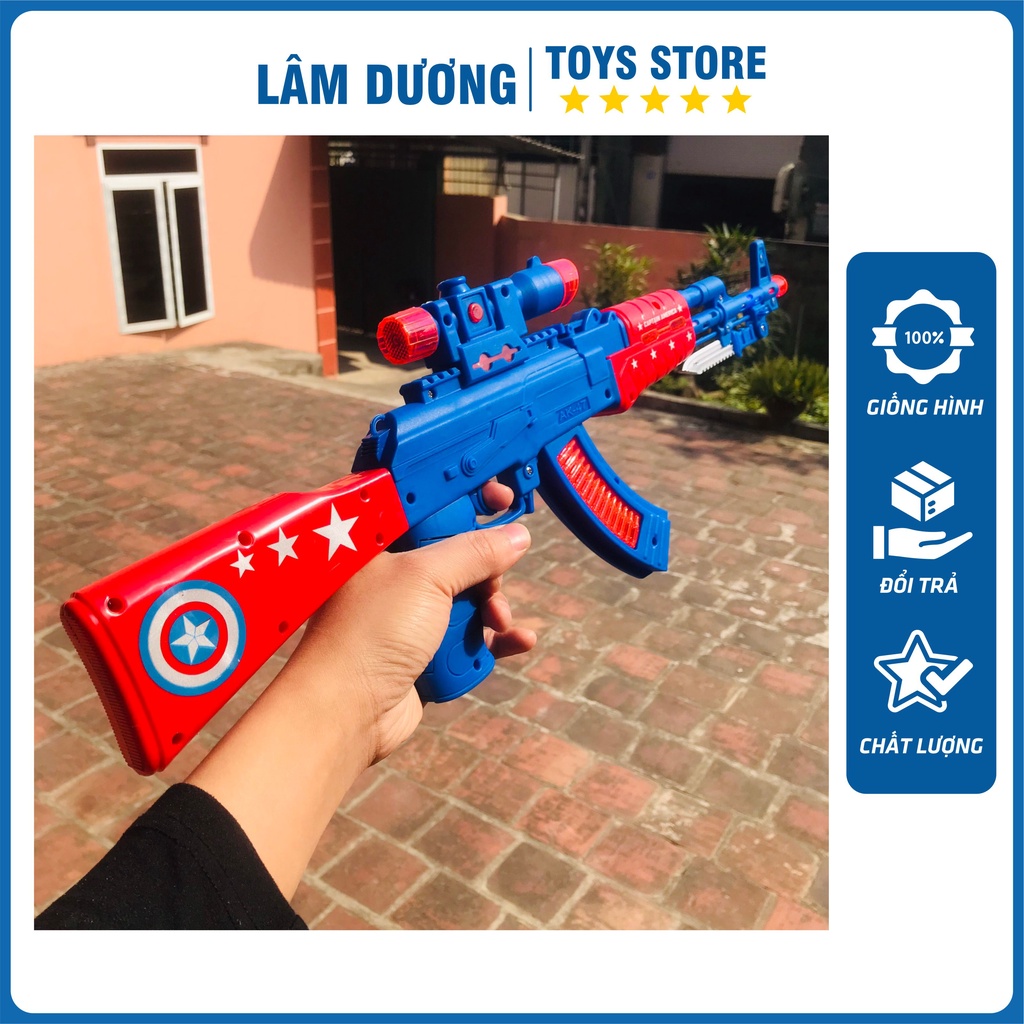 Súng nhựa chạy pin AK 47 phát đèn nhạc cho bé trai đồ chơi trẻ em Din Shop | Shopee Việt Nam