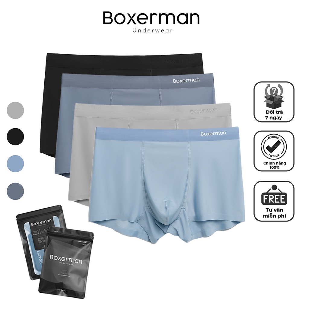 Combo 6 quần lót nam trunk PROFIT mềm mại co dãn cao cấp BOXERMAN | Shopee Việt Nam