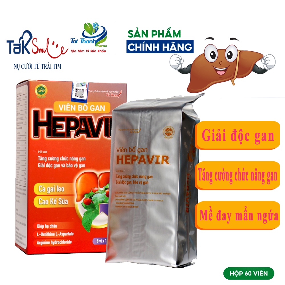 Bổ gan Hepavir Tất Thành Pharma, Giải độc gan tăng cường chức năng gan ...