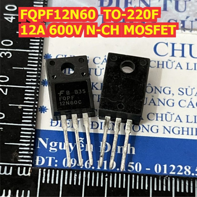 3 con FQPF12N60C 12N60C 12N60 TO-220F 12A 600V N-CH MOSFET kênh N ...