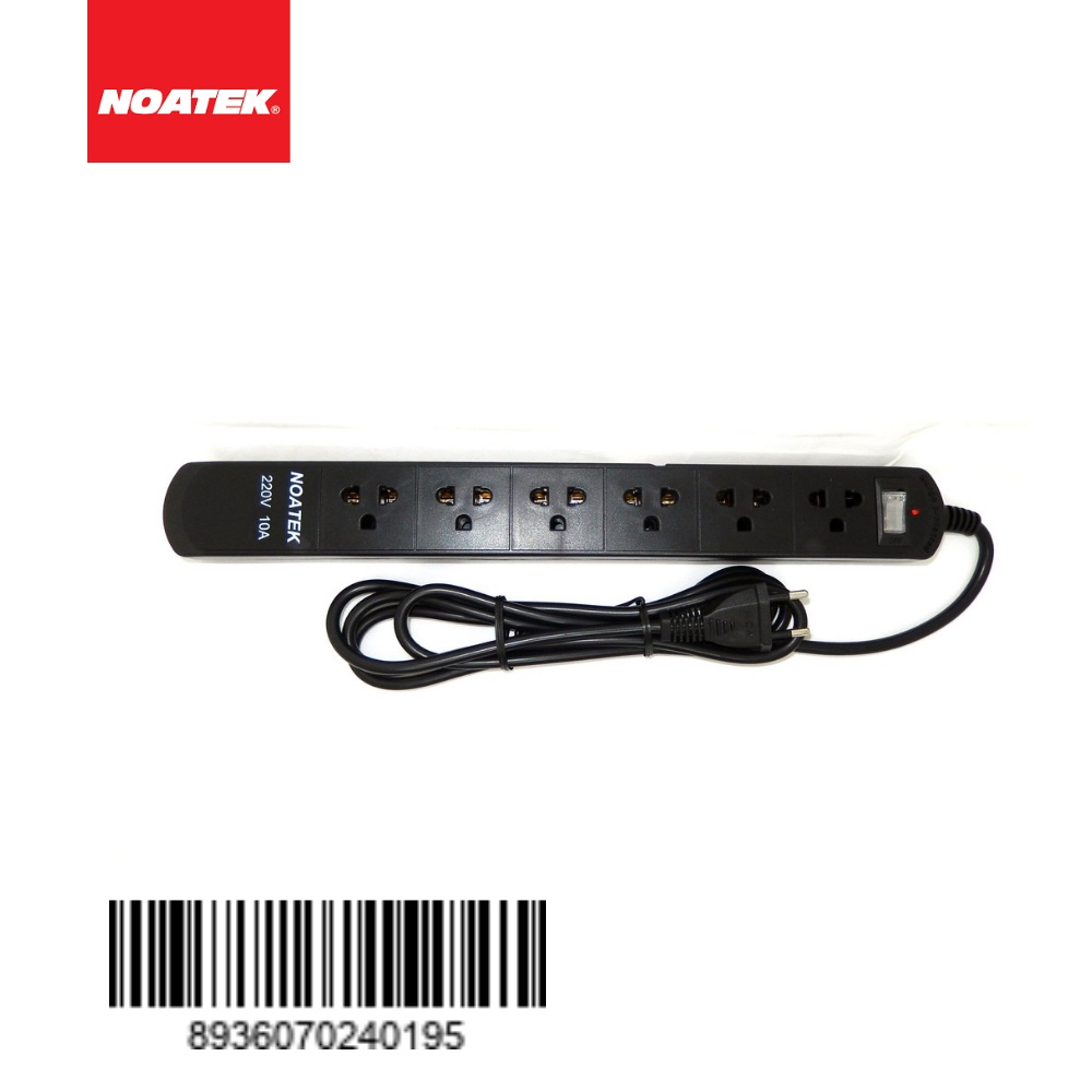 Ổ cắm điện NOATEK 6 phích cắm, dây dài 2M | Shopee Việt Nam