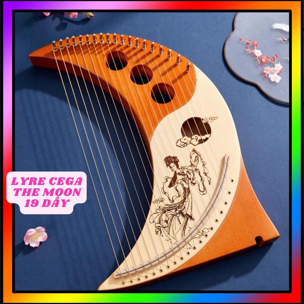 (TẶNG KÈM BAO ĐÀN) ĐÀN LYRE 19 DÂY THE MOON CAO CẤP CHÍNH HÃNG CỰC ĐẸP ...