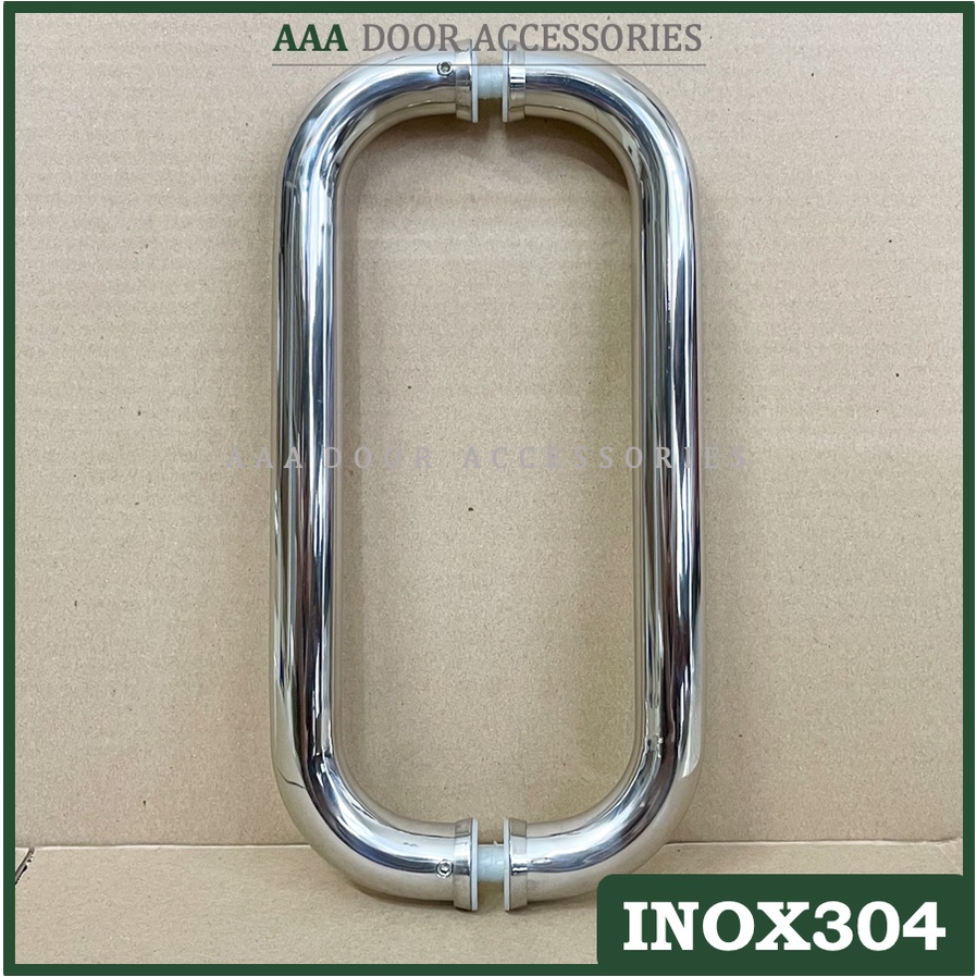 Tay nắm cửa kính cường lực chữ D inox 304 (tim lỗ 275mm, 300mm, 400mm) | Shopee Việt Nam