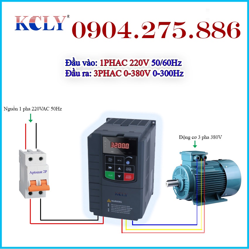 Biến tần vào 1 pha 220V ra 3 pha 380V KCLY KOC600 (7.5kW) | Shopee Việt Nam