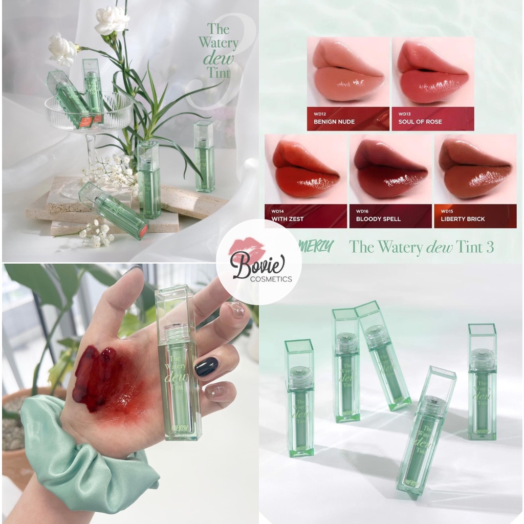 Son Tint Bóng Bền Màu, Lâu Trôi Cho Đôi Môi Căng Mọng, Ẩm Mịn Merzy The ...