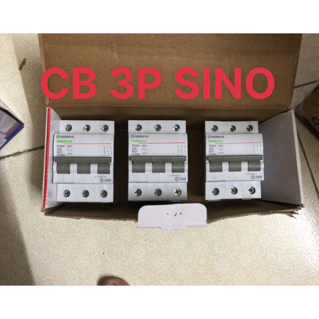 SINO - Cầu dao Aptomat MCB CB 3P 3 Pha 3 tép Sino 40A,63A,80A,100A | Shopee Việt Nam