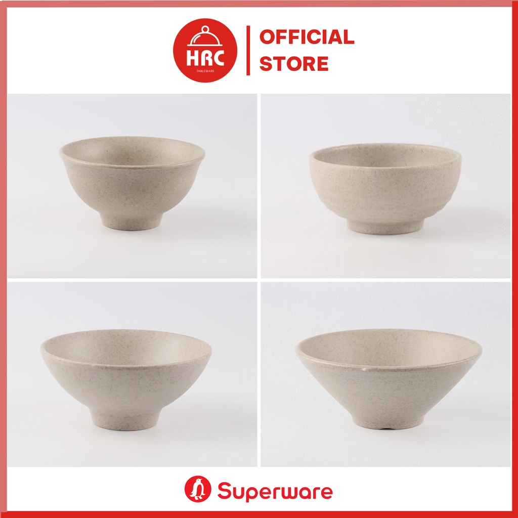 Bộ chén bát ăn cơm nhựa Melamine cao cấp bền nhẹ chính hãng Srithai Superware Light Brown ...