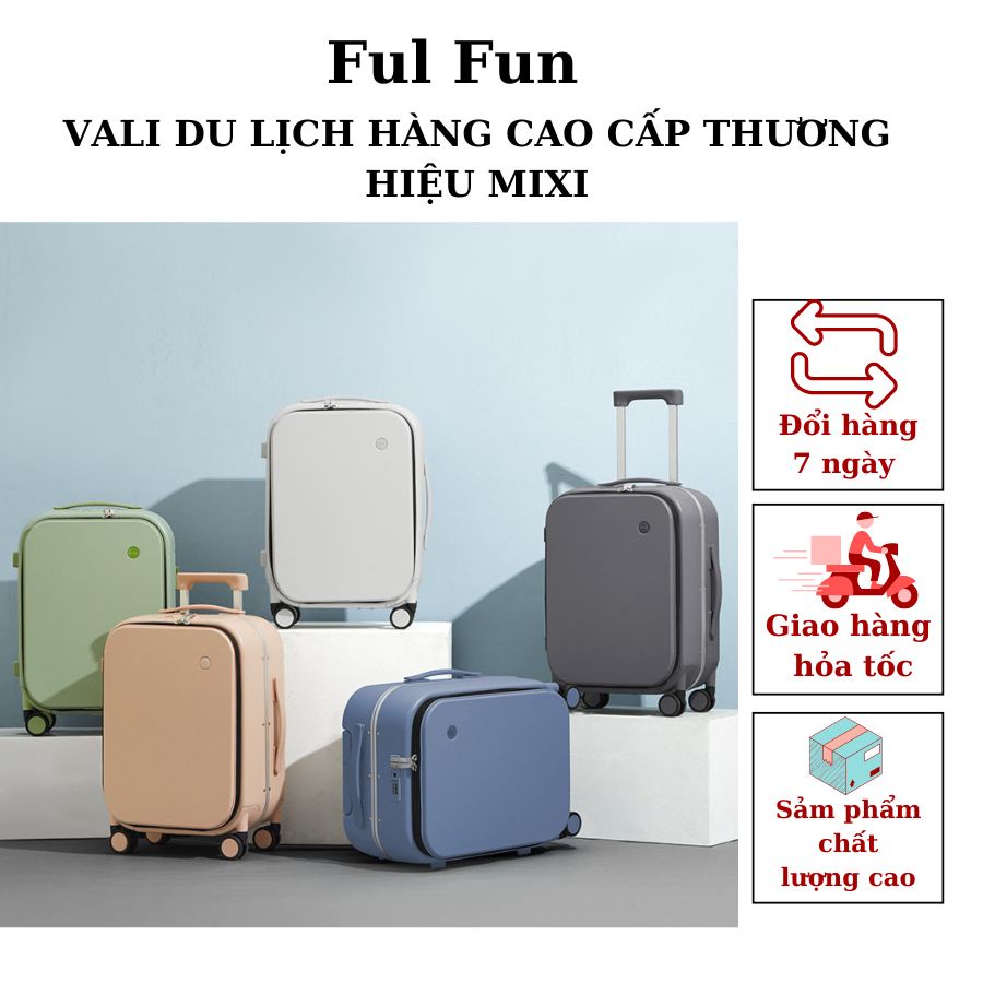 Vali du lịch hàng cao cấp thương hiệu MIXI, valy kéo xách tay size 20 ...
