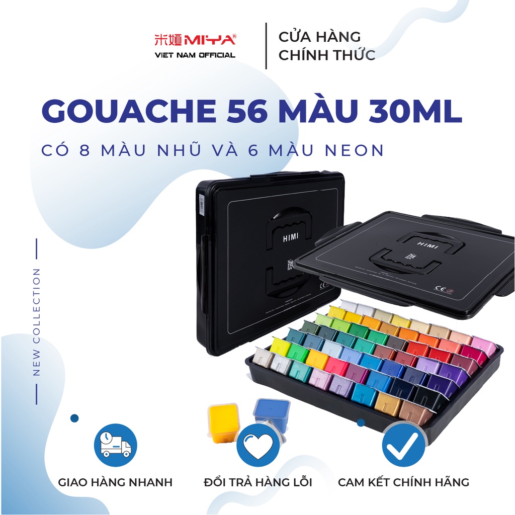 [MIYA VIỆT NAM OFFICIAL] Màu Gouache Himi 56 Màu (Phiên Bản Đặc Biệt ...