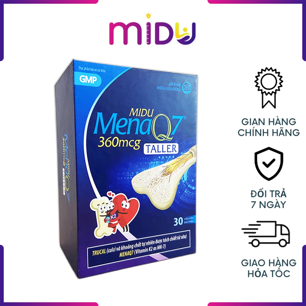 Midu MenaQ7 360mcg – Hỗ trợ chắc khỏe xương, phát triển chiều cao cho ...