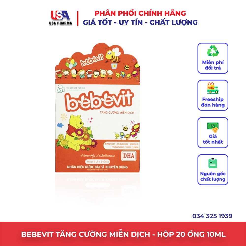 Bebevit tăng cường miễn dịch nâng cao sức đề kháng cho cơ thể - Hộp 20 ...
