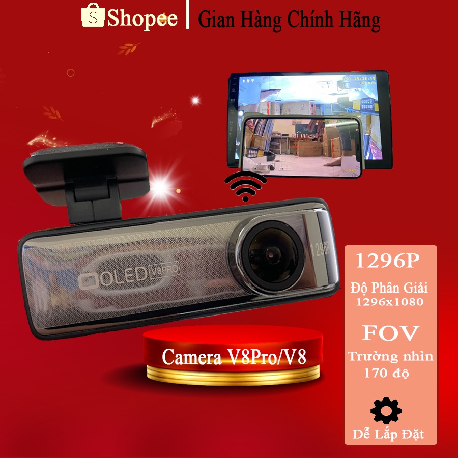 Camera Hành Trình Wifi V8 Pro Kết Nối Điện Thoại Và Màn Hình Androi Có ...