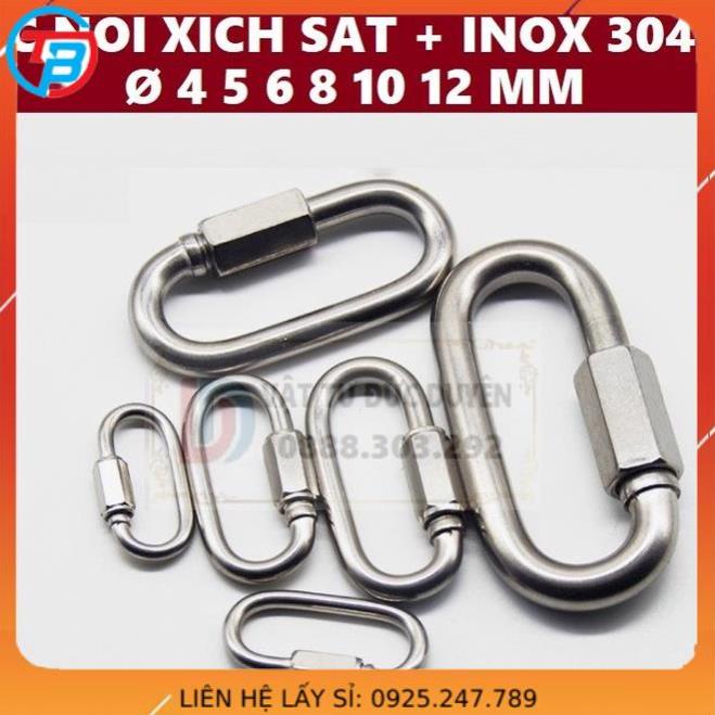 Nối xích C INOX 304 Phi 4 5 6 8 10 12 mm - Cáp Thép Thái Bình Vina | Shopee Việt Nam
