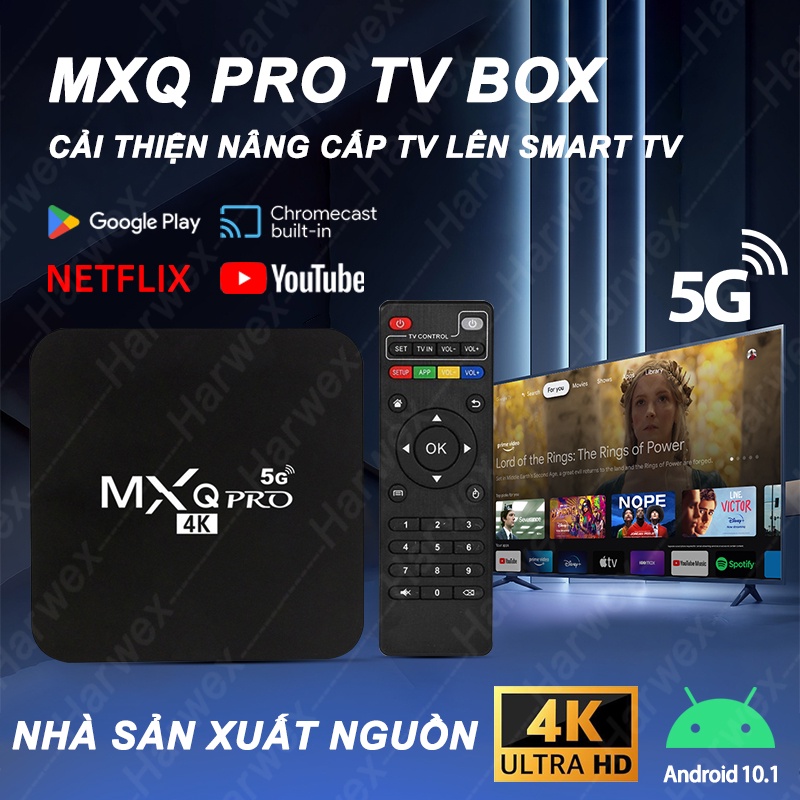 Android TV Box Mxq Pro Ram 16+256GB Smart Tivi Box 4K Wifi 5G Android ...