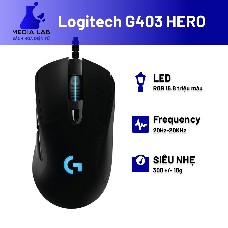 Chuột logitech g403 hero, media lab. | Shopee Việt Nam
