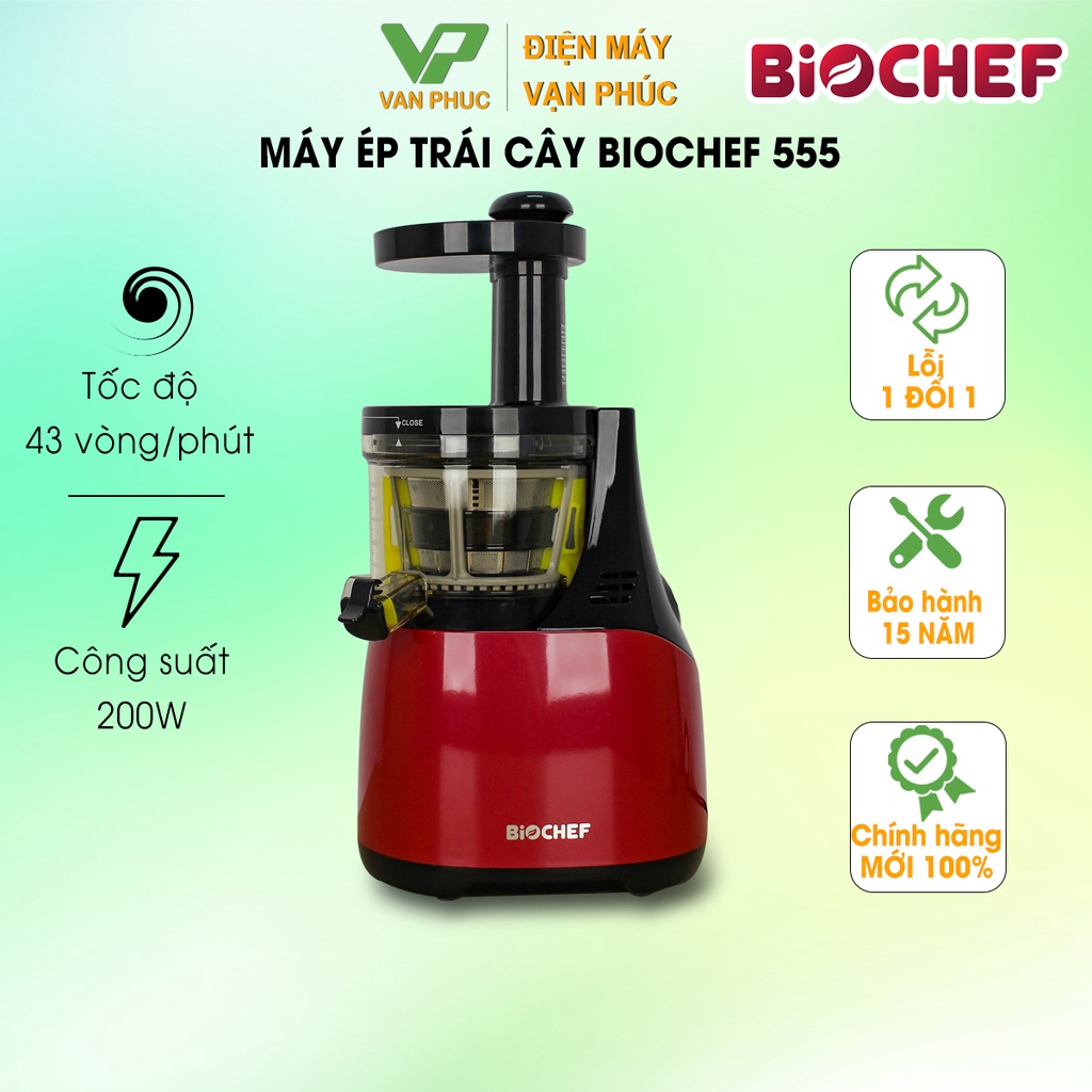 Máy ép chậm trái cây Biochef 555 ( 200W ) - Chính hãng BH-15 Năm ...