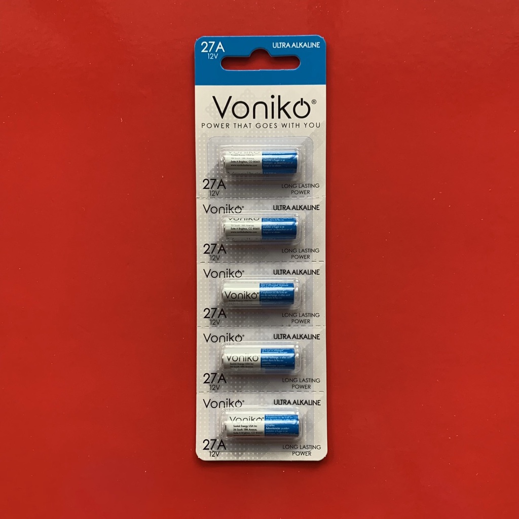 Pin 12V A27 Voniko vỉ 5 viên thay chuông, điều khiển cửa cuốn | Shopee ...