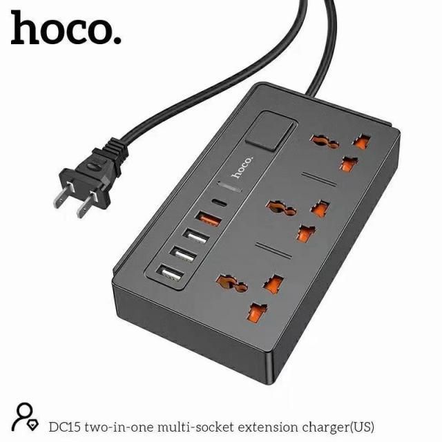 Ổ Điện Thông Minh Hoco DC15 3 cổng AC + 4 cổng USB | Shopee Việt Nam