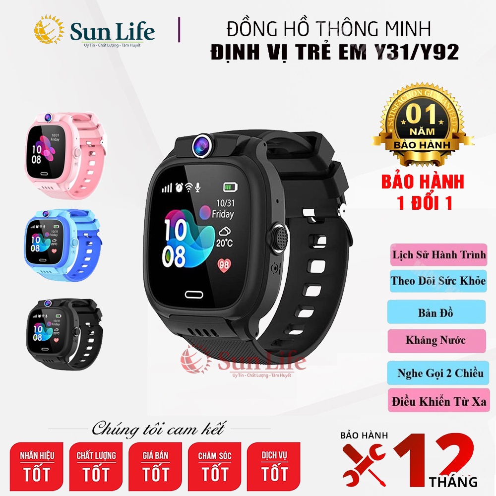 Đồng Hồ Thông Minh Trẻ Em Y31 Bản 2023 Hỗ Trợ Kháng Nước, Nghe Gọi, Định Vị. Lắp Sim Nghe Gọi ...