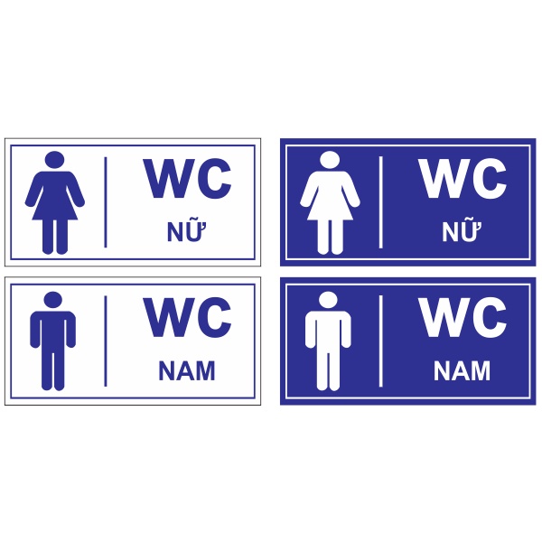 Bảng (WC Nam hoặc WC Nữ)- hướng dẫn nhà vệ sinh - chất liệu mica ...