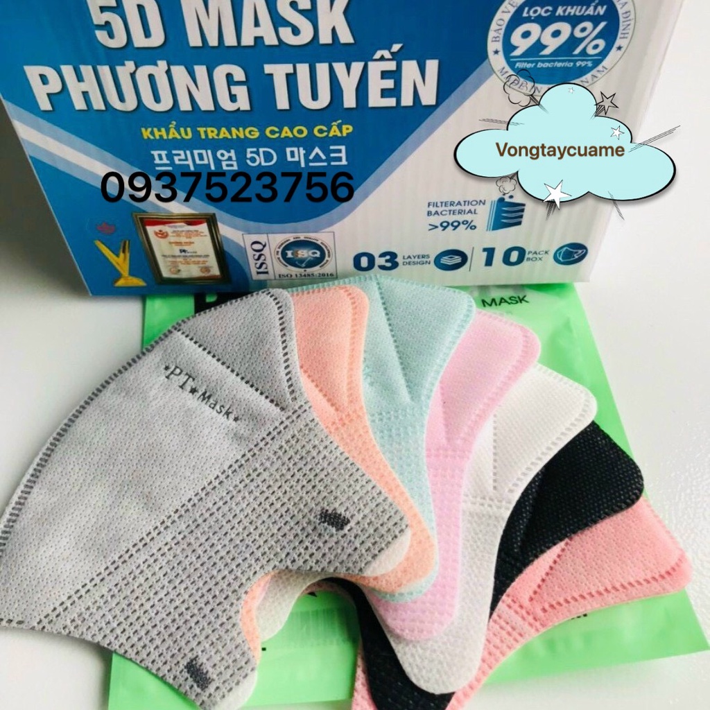 Khẩu trang 5D PT Mask kháng khuẩn chính hãng công ty Phương Tuyến ...