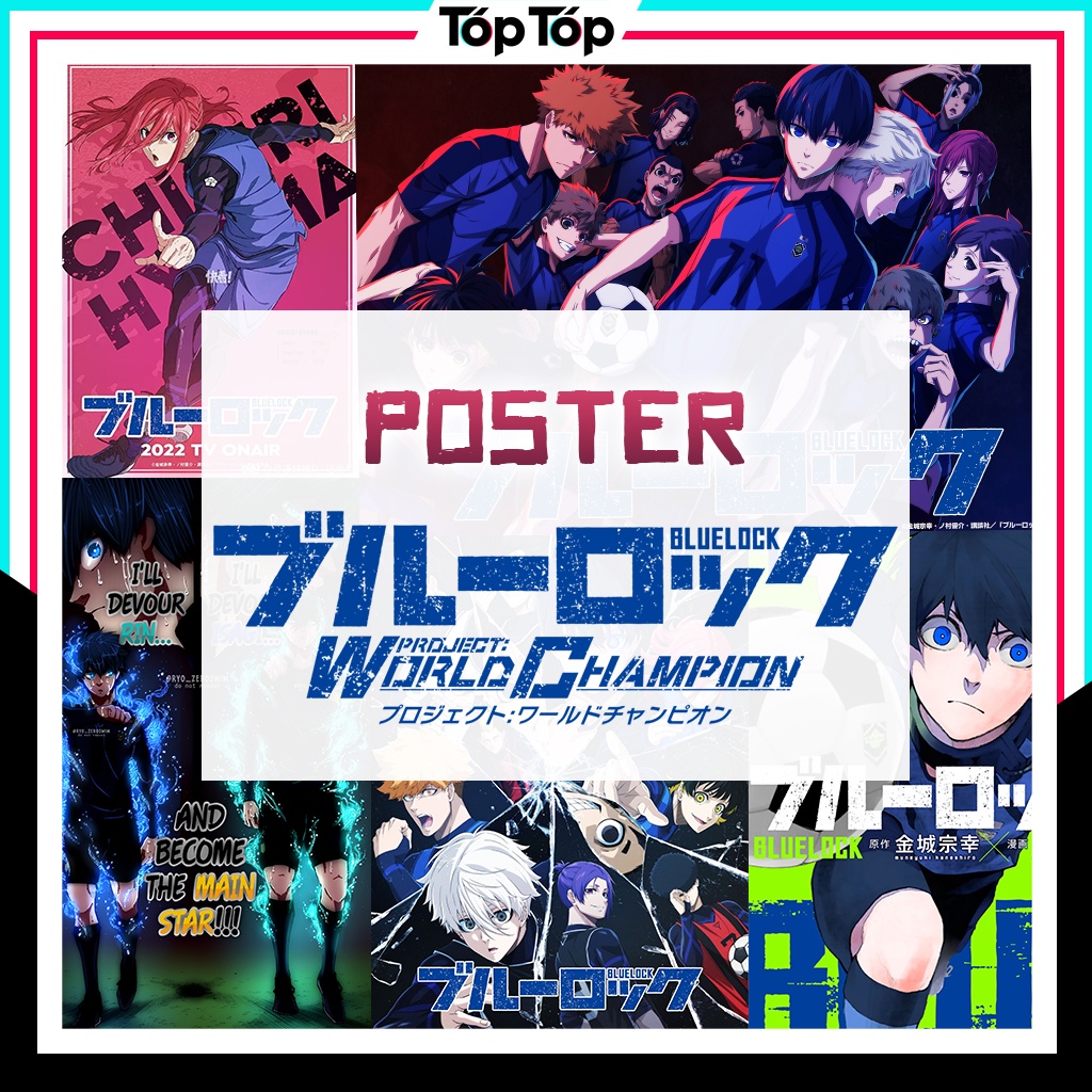 Poster Blue Lock cực đẹp có bóc dán decal, tranh dán tường anime Blue ...