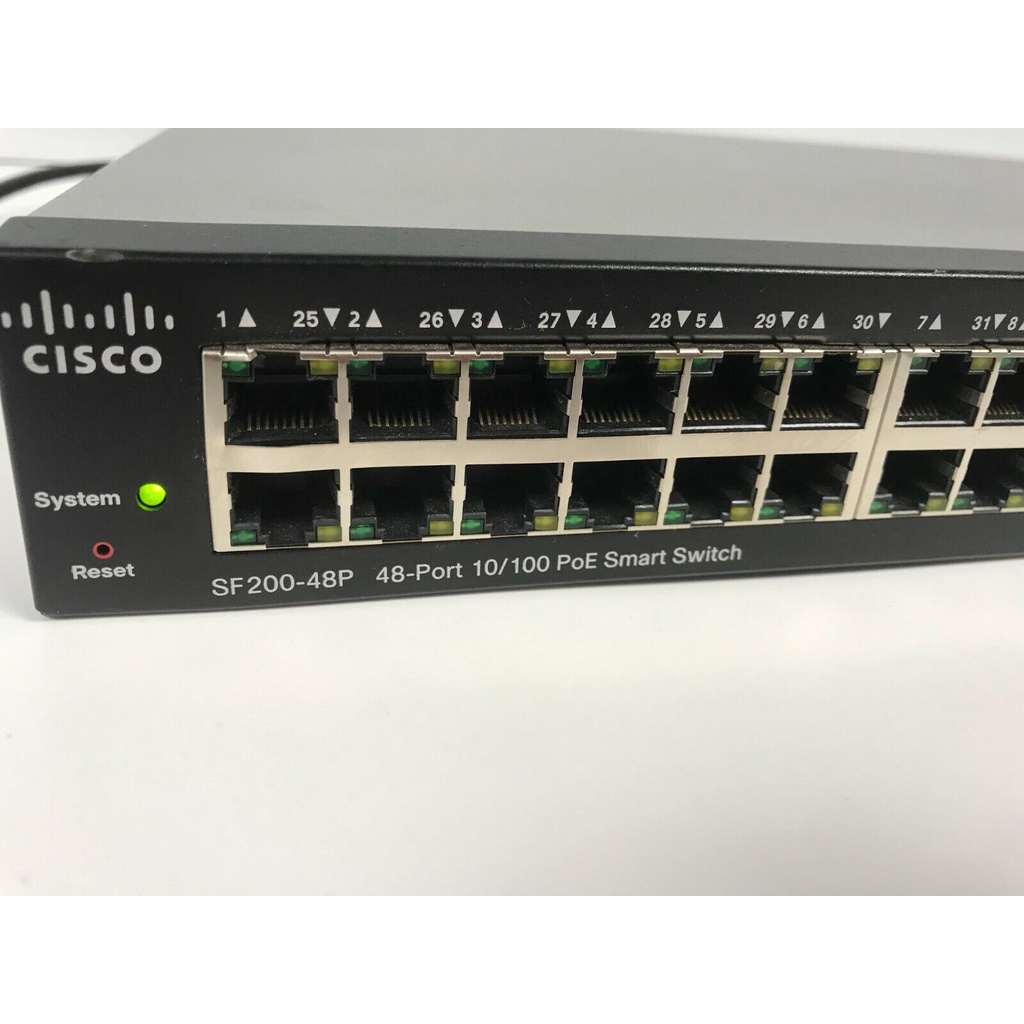 Cisco SF200-48P-K9 | Bộ Chia Mạng SMB, 48 cổng RJ45 10/100 POE, 2x ...