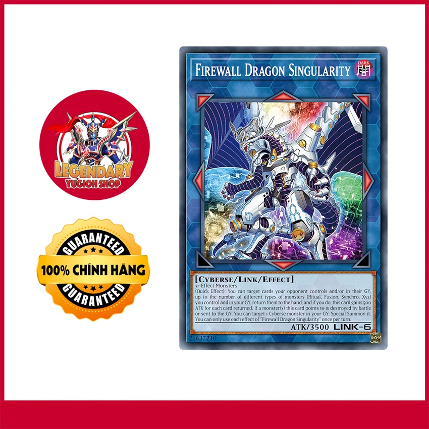 [Thẻ Bài Yugioh Chính Hãng] Firewall Dragon Singularity | Shopee Việt Nam
