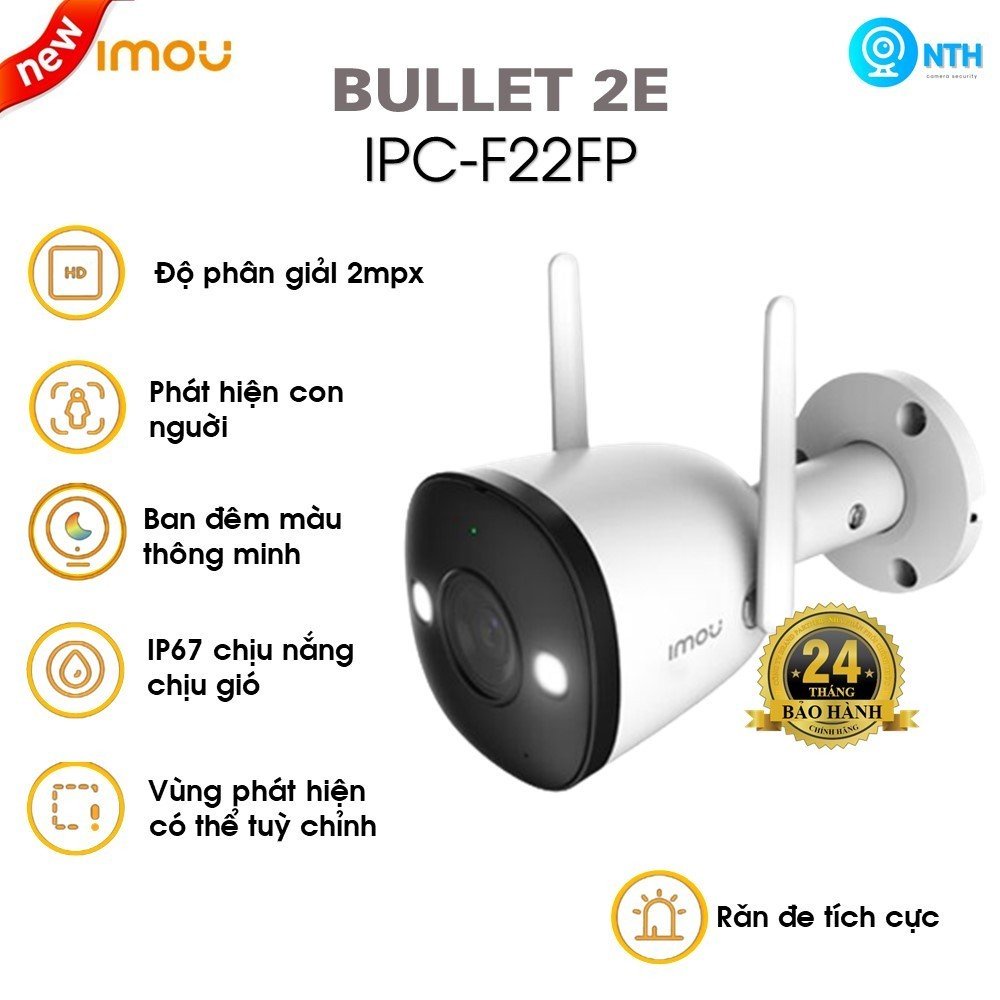 Camera Wifi IMOU F22FP 2mpx Full HD, Camera Ngoài Trời, Có màu ban đêm ...